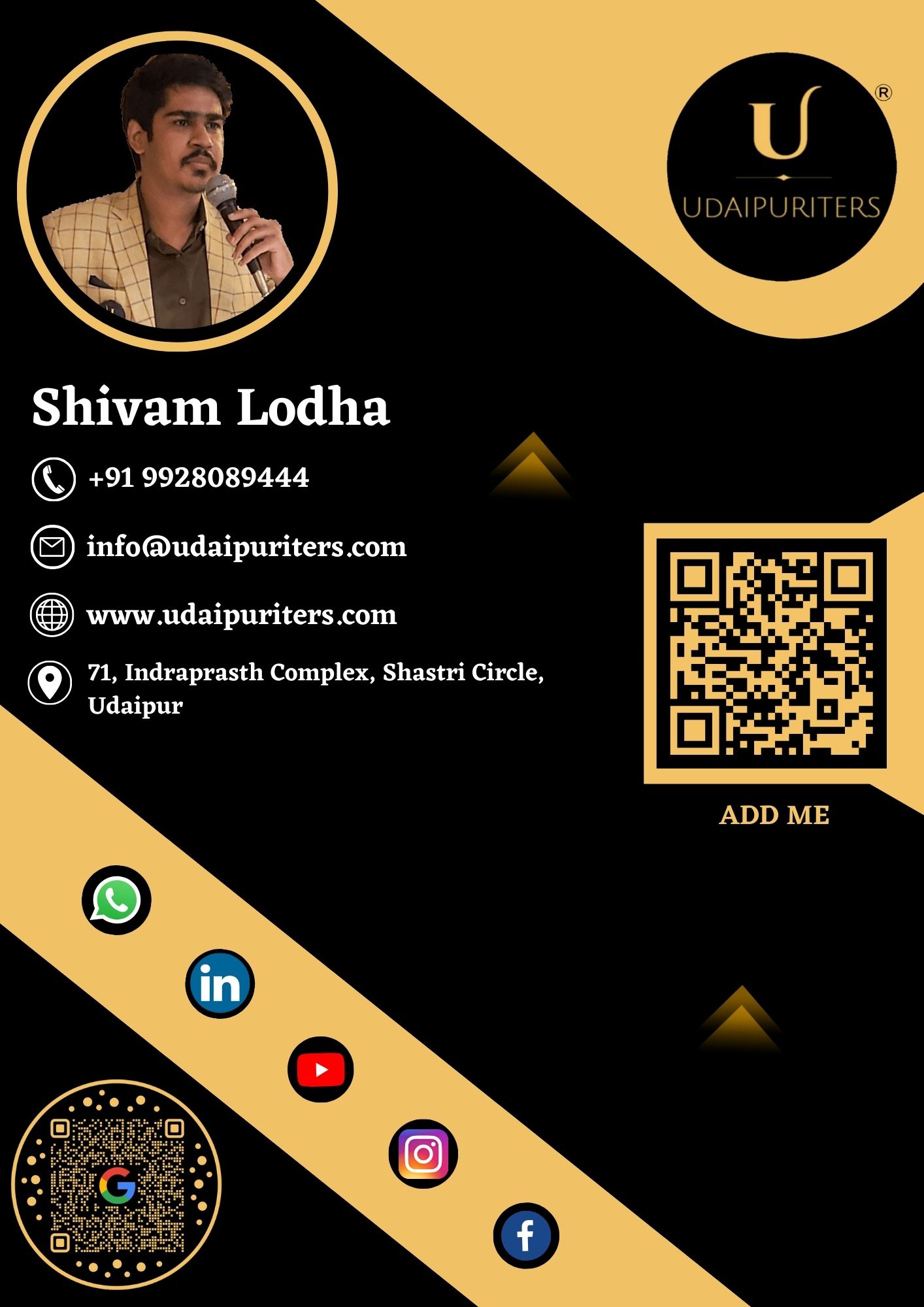 Digital Visiting Card | UDAIPURITERS