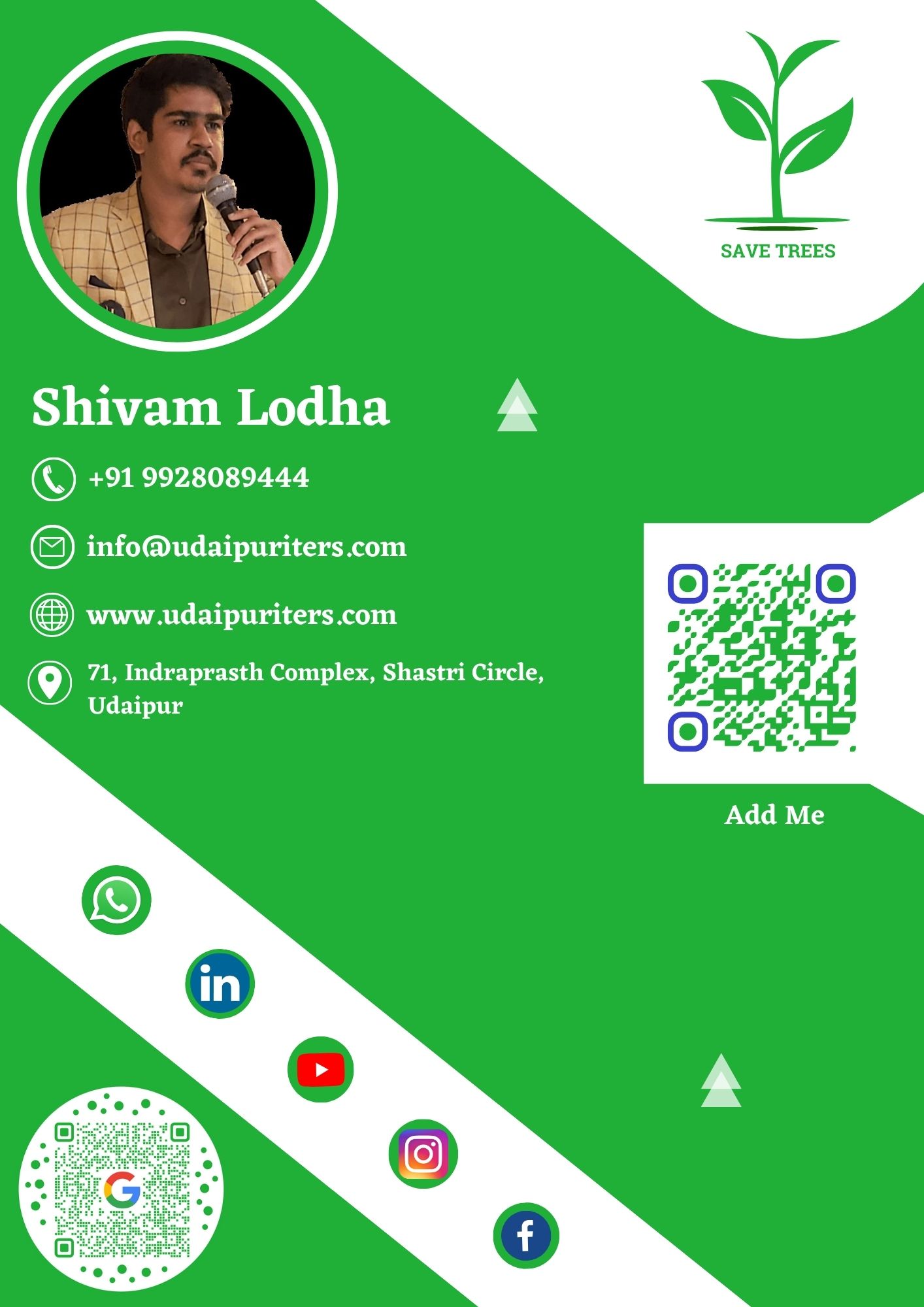 Digital Visiting Card | UDAIPURITERS